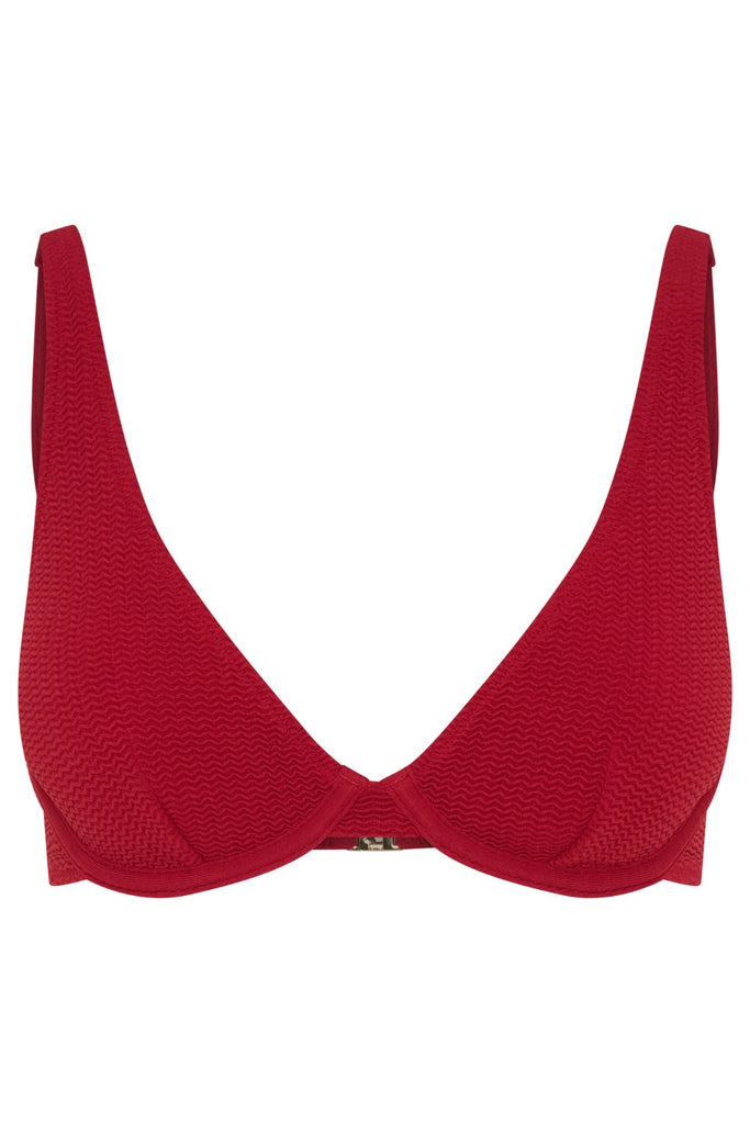 Fallon Chilli Underwire Bikini Top | TJ SWIM